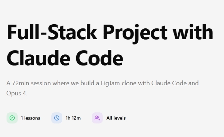 Full-Stack Project with Claude Code by Mckay Wrigley (takeoff)